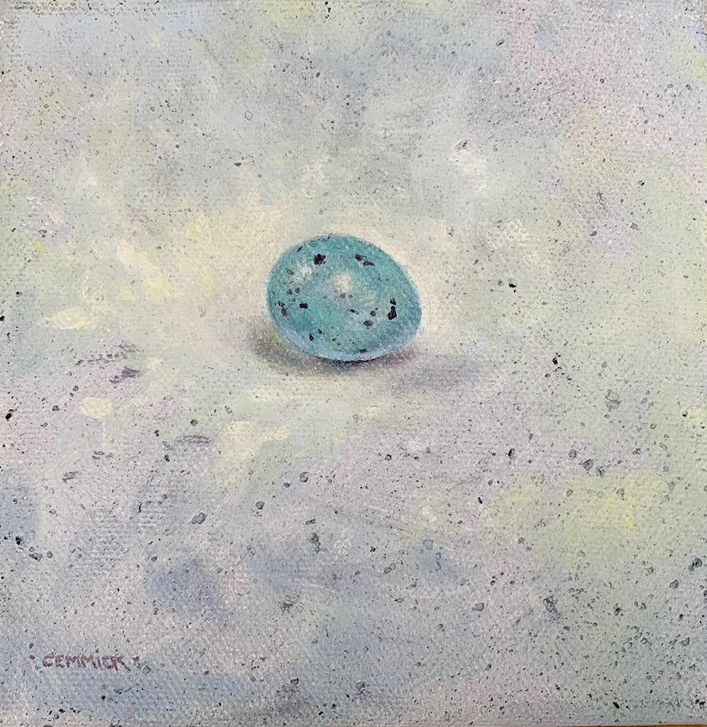 'The Thrush’s Egg’ - Original Oil on Canvas by David Cemmick - 13 x 13 ...